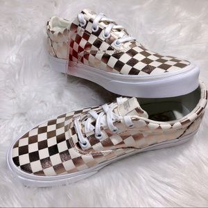 Vans | Shoes | Rare Nwt Rose Gold Vans Cream Checkerboard Authentic ...